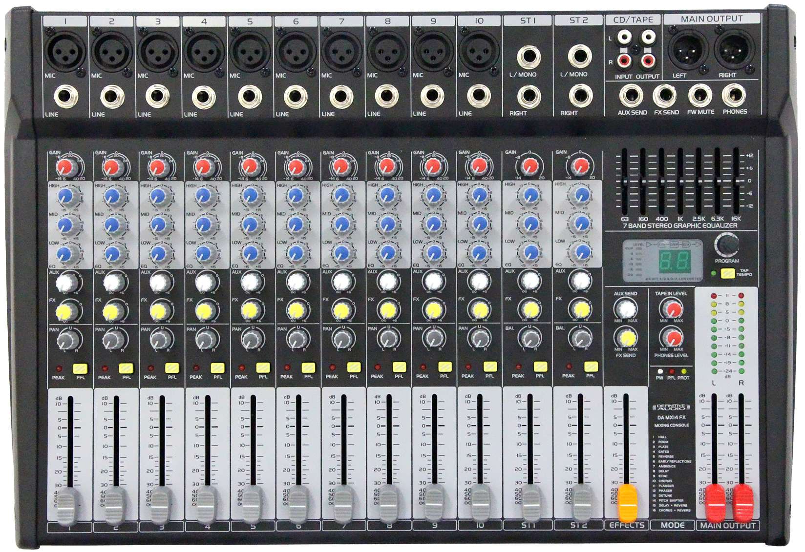 Analoge mengtafel Definitive audio DA MX14 FX2