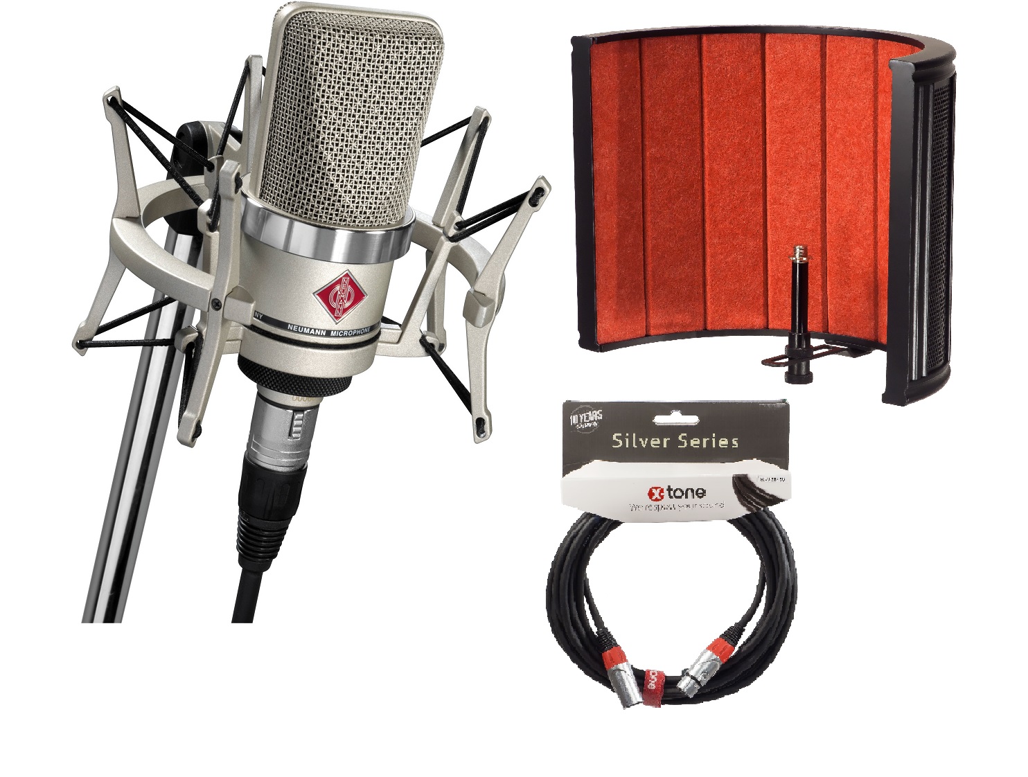 Microfoon set met statief Neumann TLM 102 Studio Set + X-TONE X-Screen ...